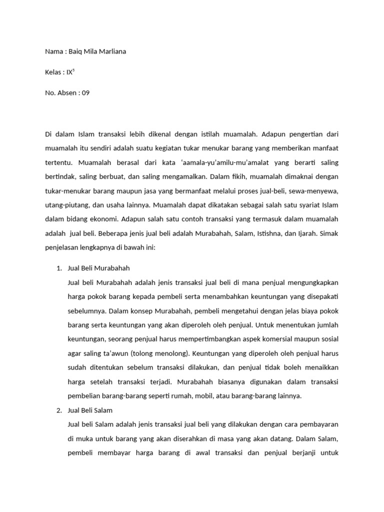 Rumun Dan Syarat Jula Beli | PDF