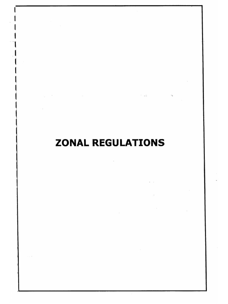 Zonal Regulations | PDF