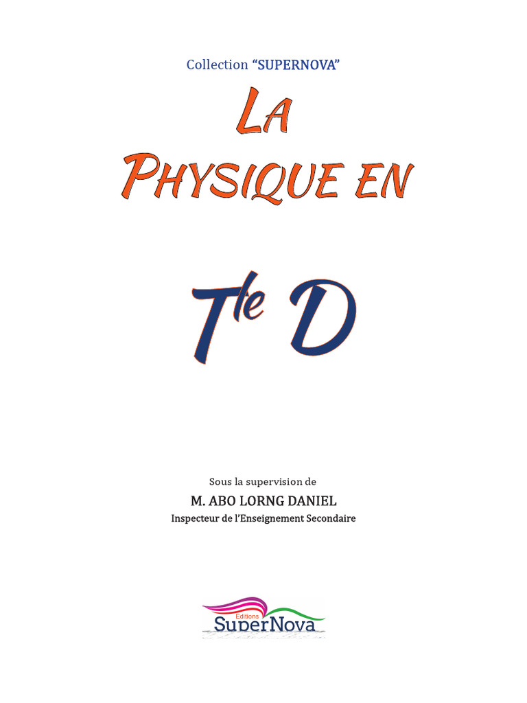 Descriptif Physique Tle D | PDF
