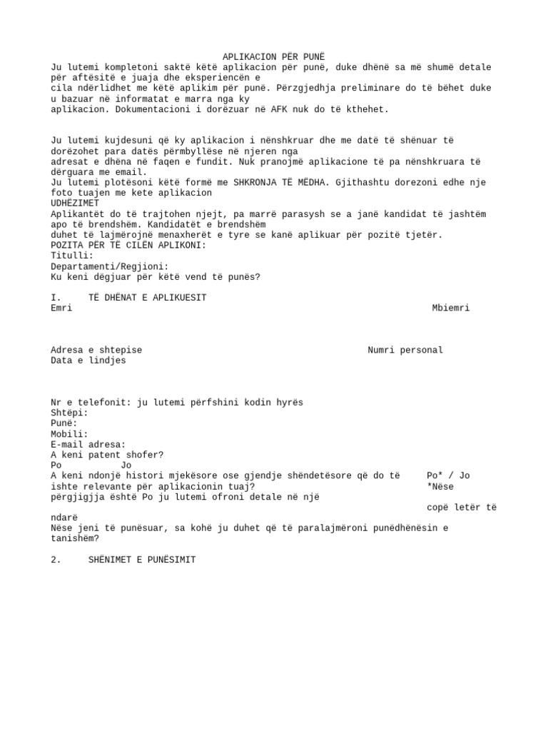 Aplikacioni Per Punesim | PDF