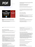 Intelligent Investor Summary Guide | PDF | Cost Of Living | Investing