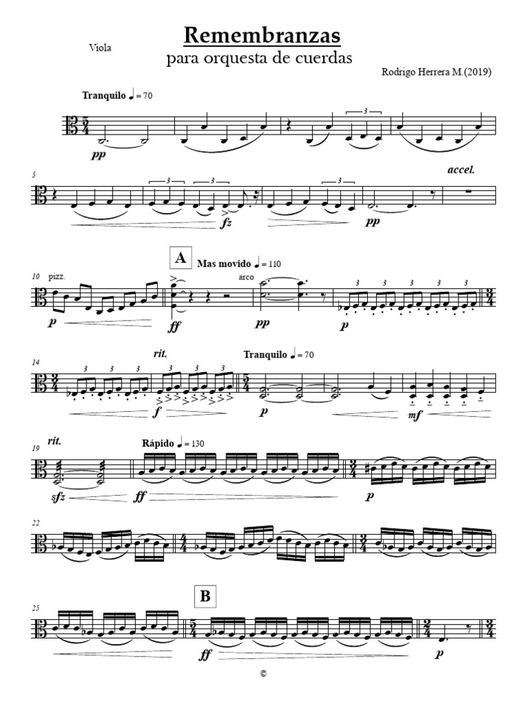 Remembranzas Parte Viola PDF | PDF