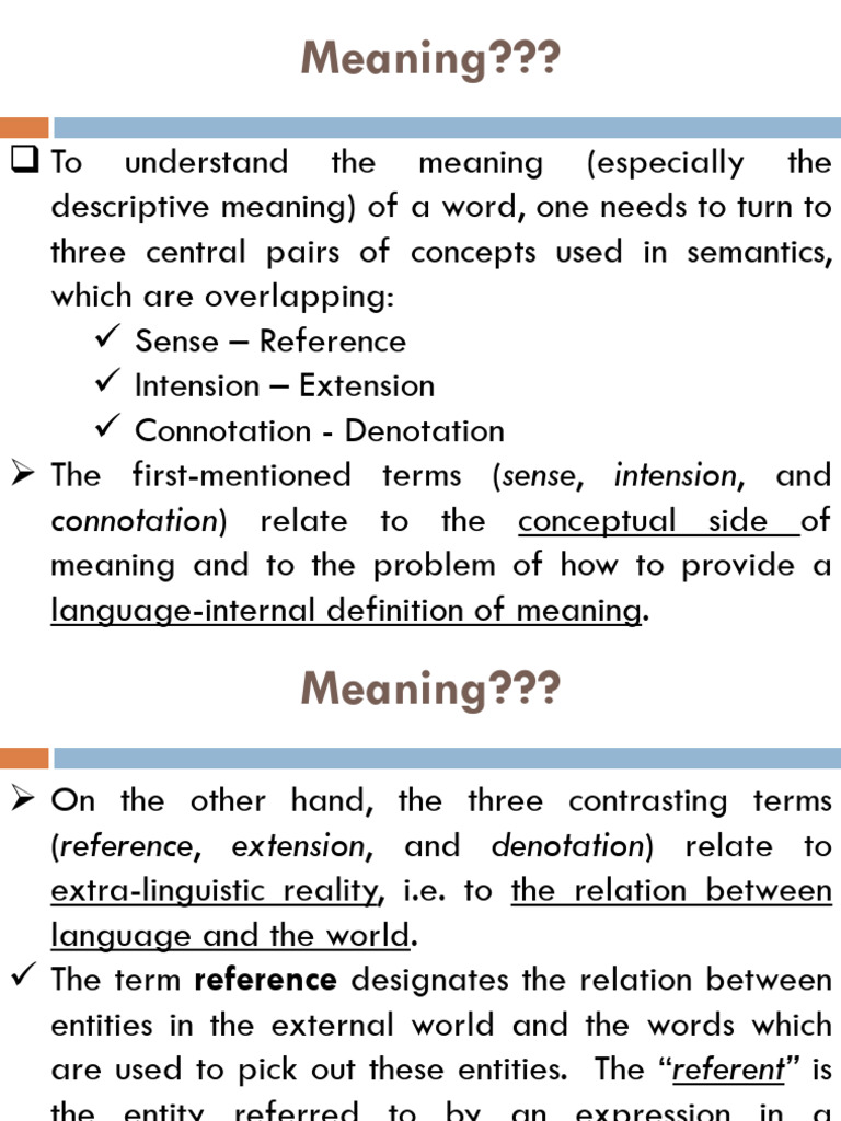 S5 Semantics Handout#2 | PDF | Semantics | Noun