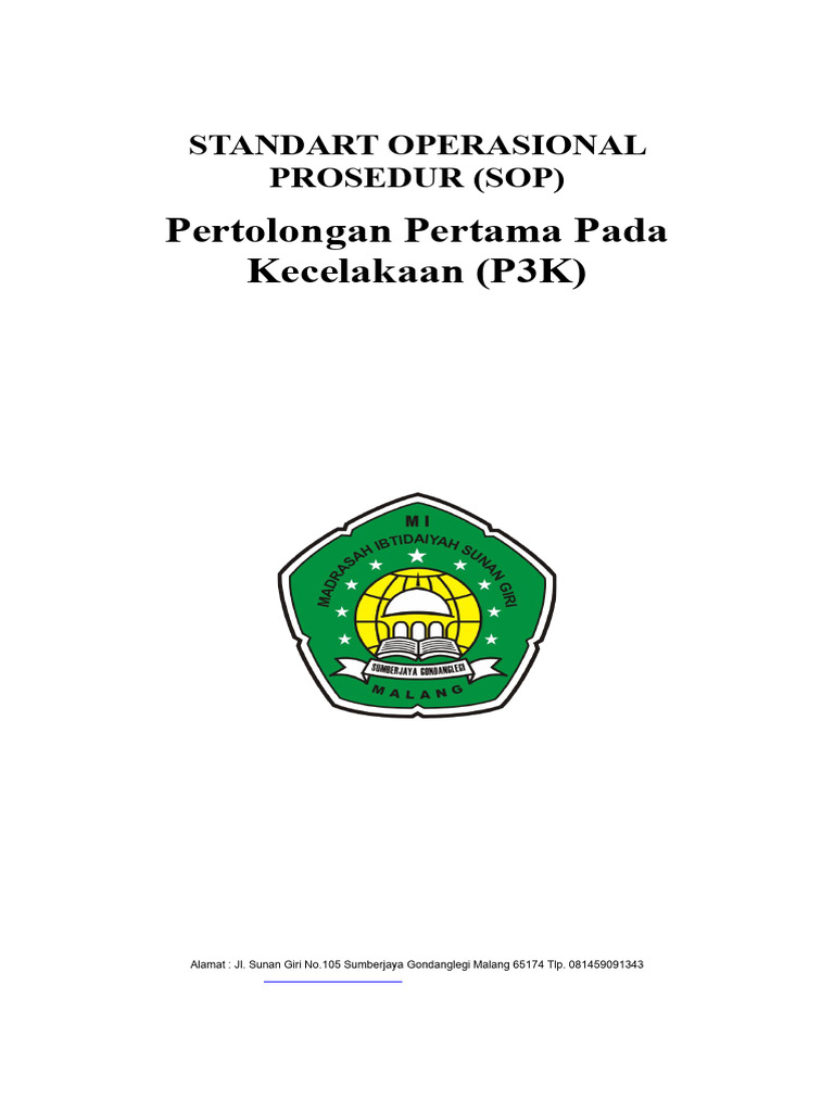 SOP P3K Di Sekolah TTD Sela | PDF