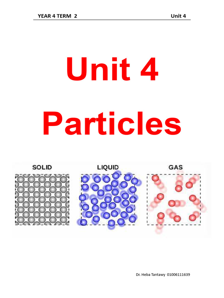 Unit 4 particles -1 | PDF | Volume | Matter