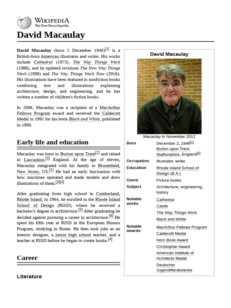 David Macaulay: Architect of Imagination | PDF