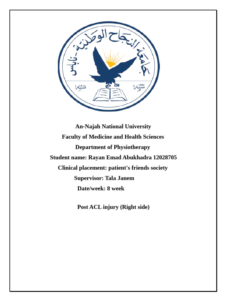 ACL Injury Case Report | PDF | Human Leg | Knee