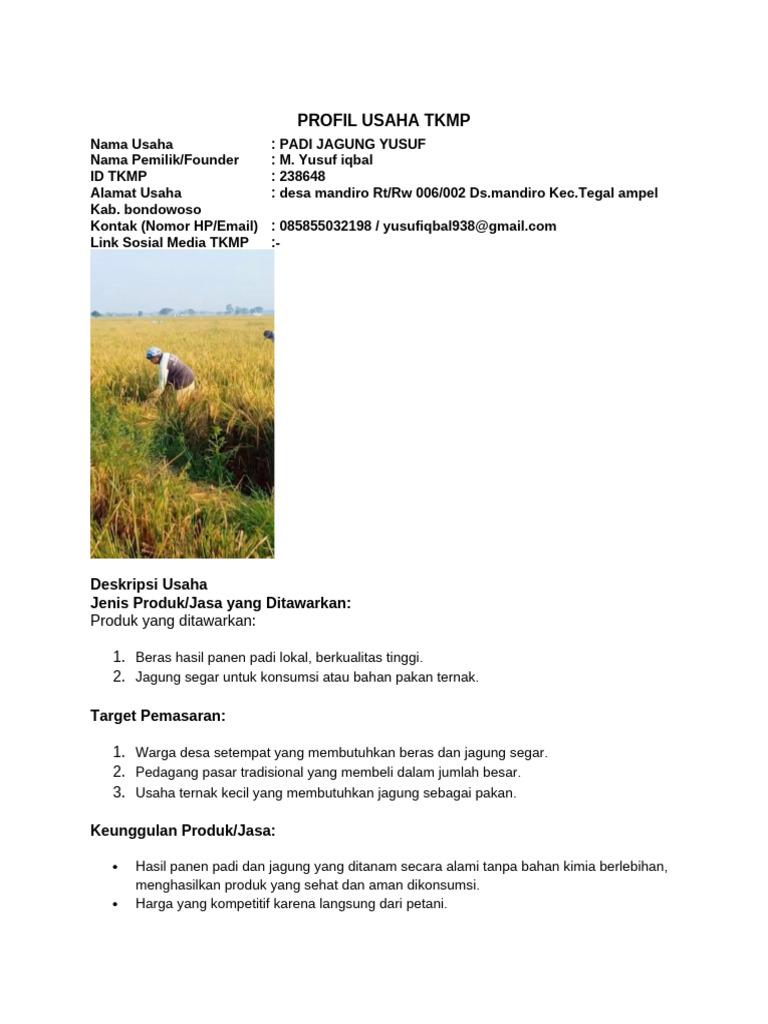 M. YUSUF IQBAL_PROFIL | PDF