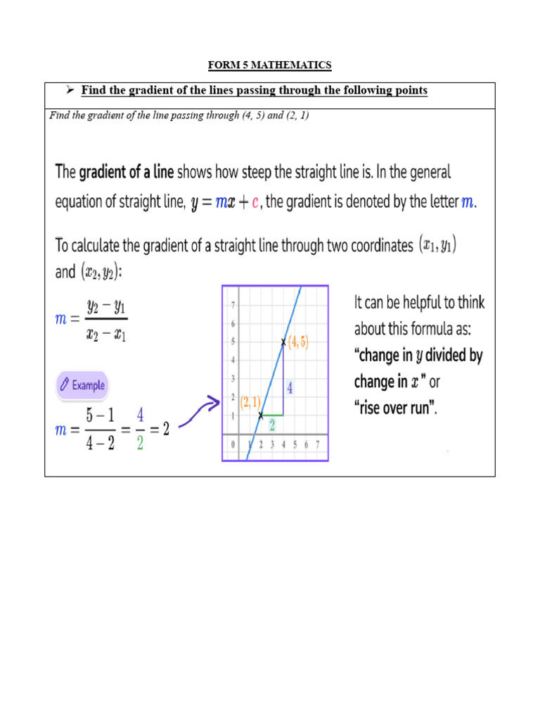 Form 5 Mathematics Notes | PDF