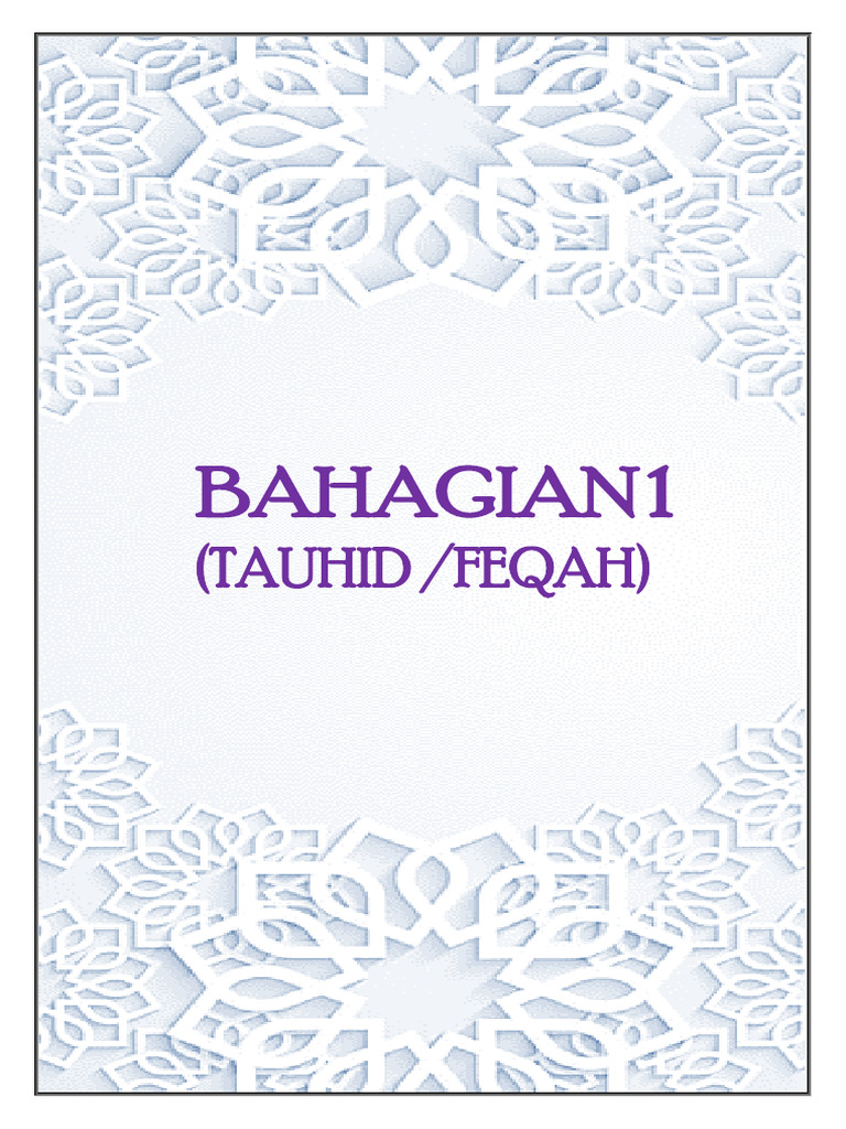 Bahagian Tauhid & Feqah | PDF