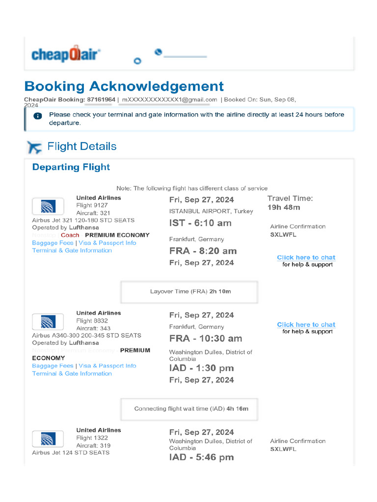 Flight Booking#87161964 2 | PDF