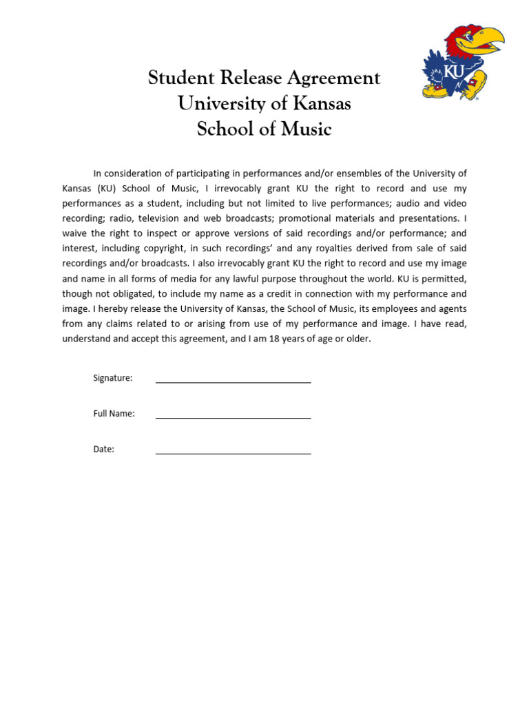 Student Release Agreement 2 | PDF