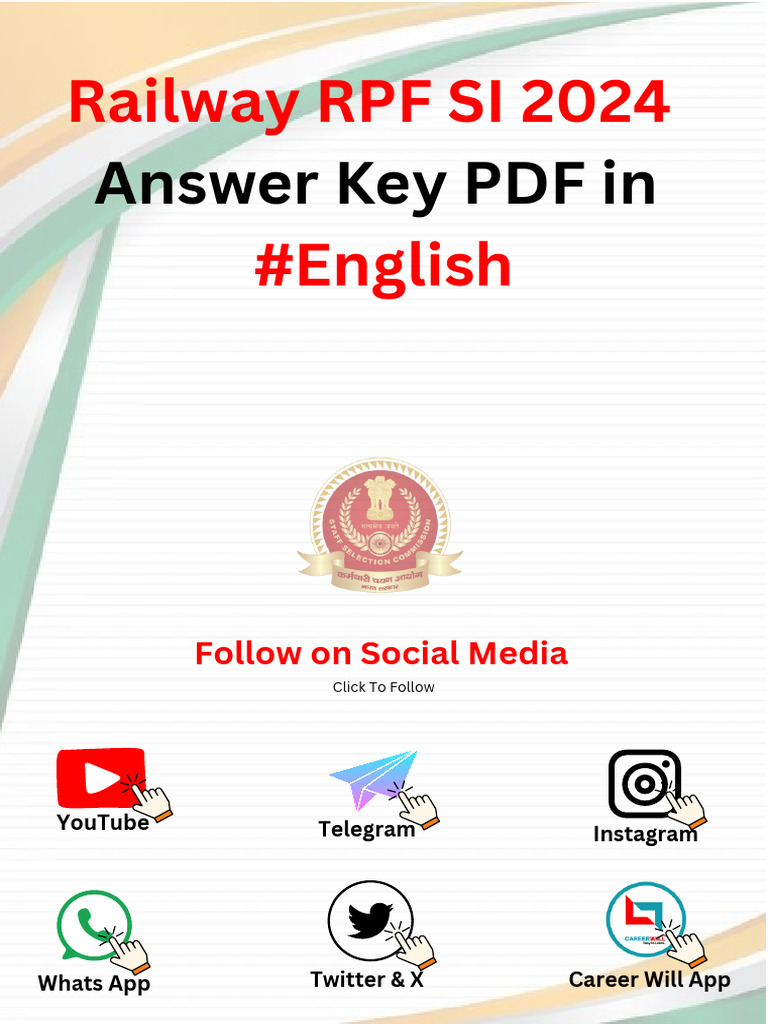RRB RPF SI 2024 AnswerKey Compilation English | PDF | English Language | Consonant