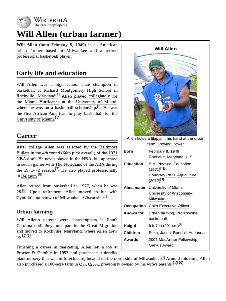 Will_Allen_(urban_farmer) | PDF | Agriculture