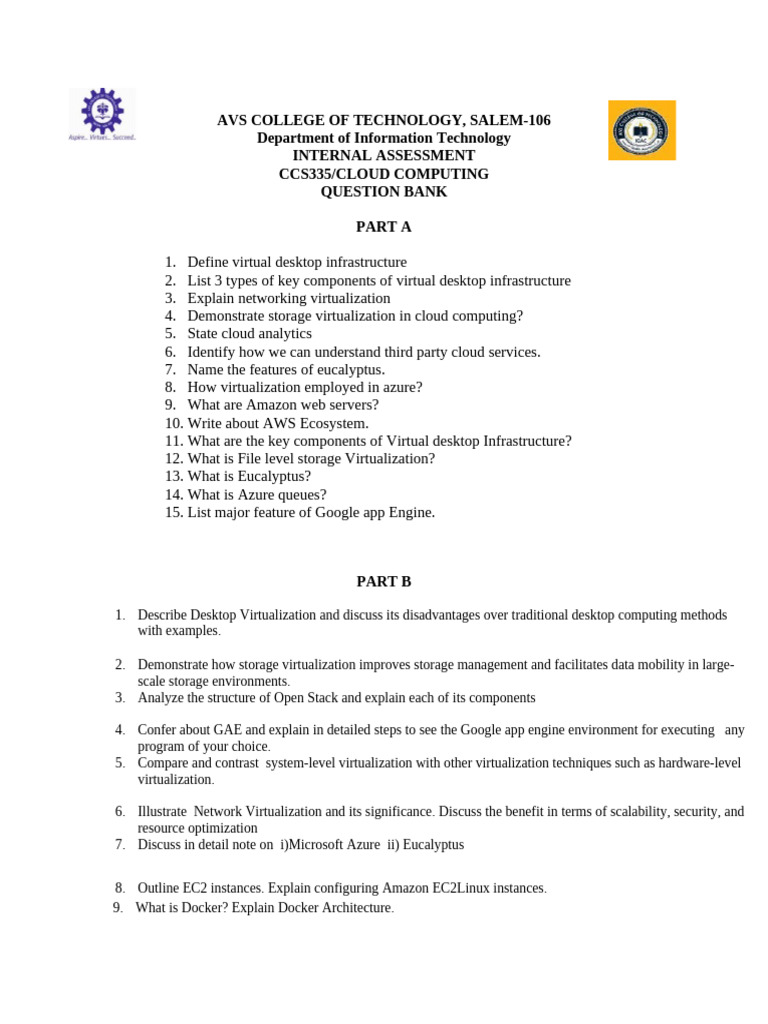 IAT2_Question Bank_CC | PDF