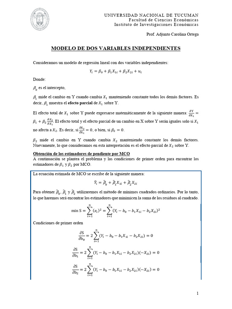 Resumen Modelo RLM 2024 | PDF | Mínimos cuadrados ordinarios | Algoritmos