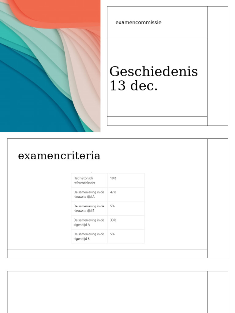 Geschiedenis Examencommissie 3tso | PDF
