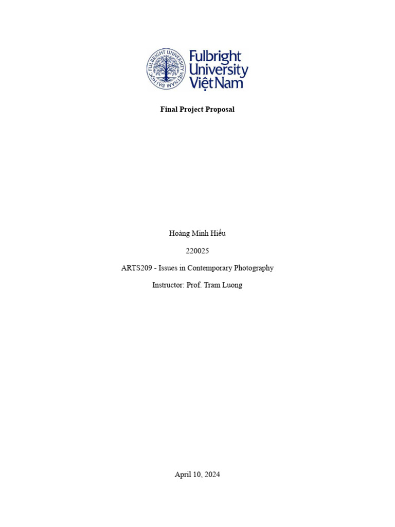 (1st Draft) Final Project Proposal - Minh Hiếu | PDF