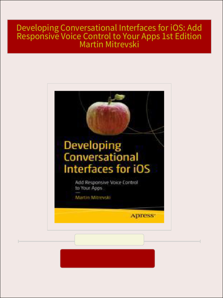Instant Download Developing Conversational Interfaces for iOS: Add ... Instant Download Developing Conversational Interfaces for iOS: Add ...
