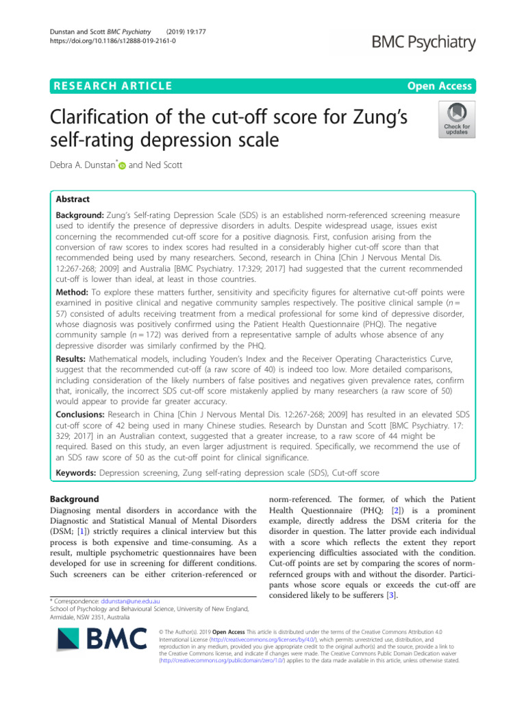 Dunstan_2019_Clarification of the Cut-Off Score for Zung’s Self-rating ...