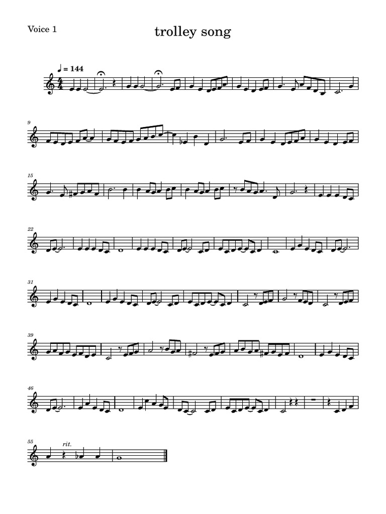 Trolley Song-Voice - 1 | PDF