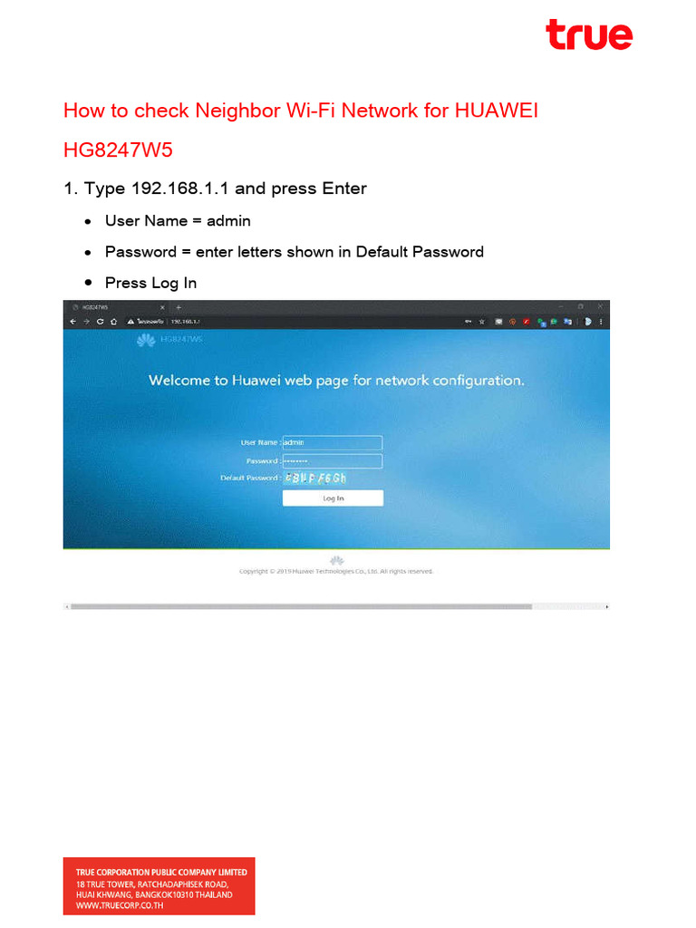 HUAWEI - HG8247W5 - 9.neighbor AP - E | PDF