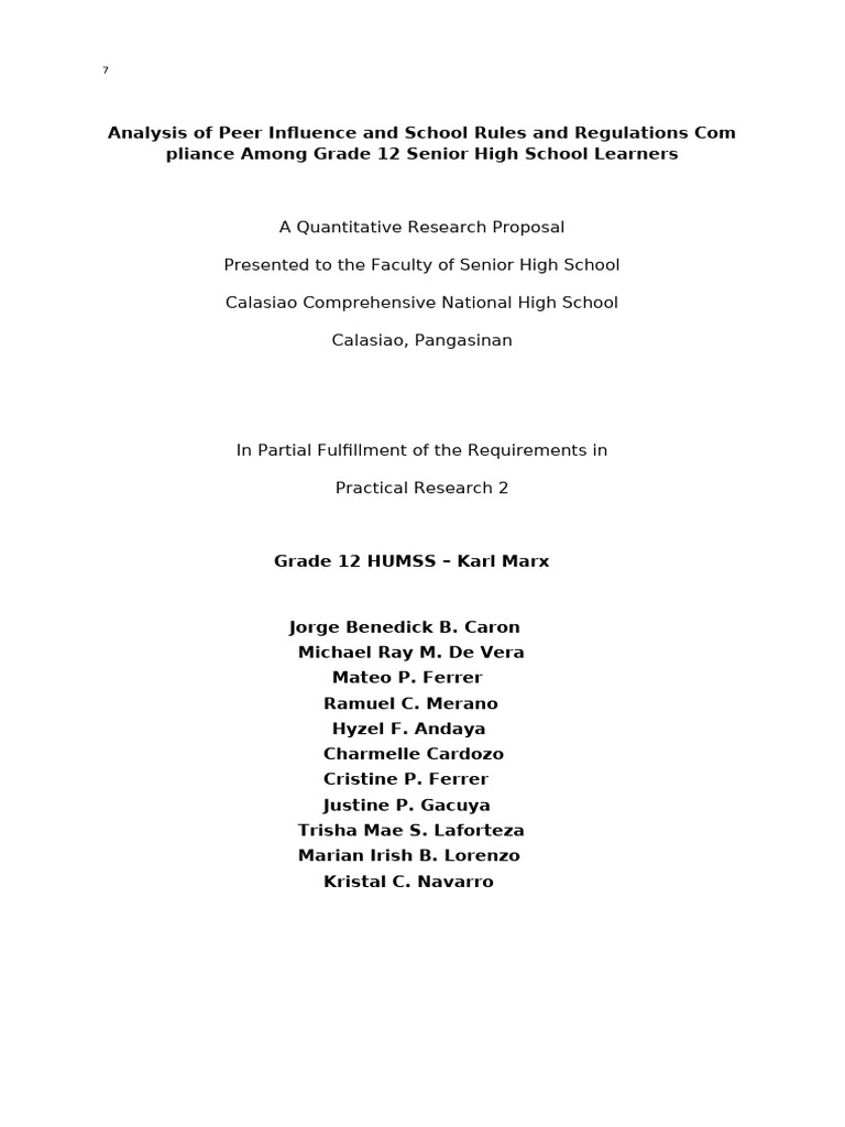 Peer Influence on School Rule Compliance | PDF | Statistics | Disciplines