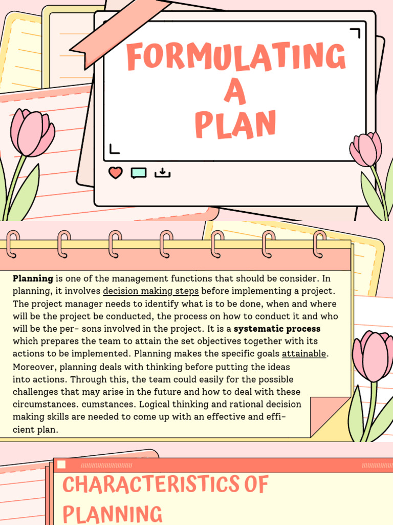 Formulating a Plan | PDF | Planning | Goal