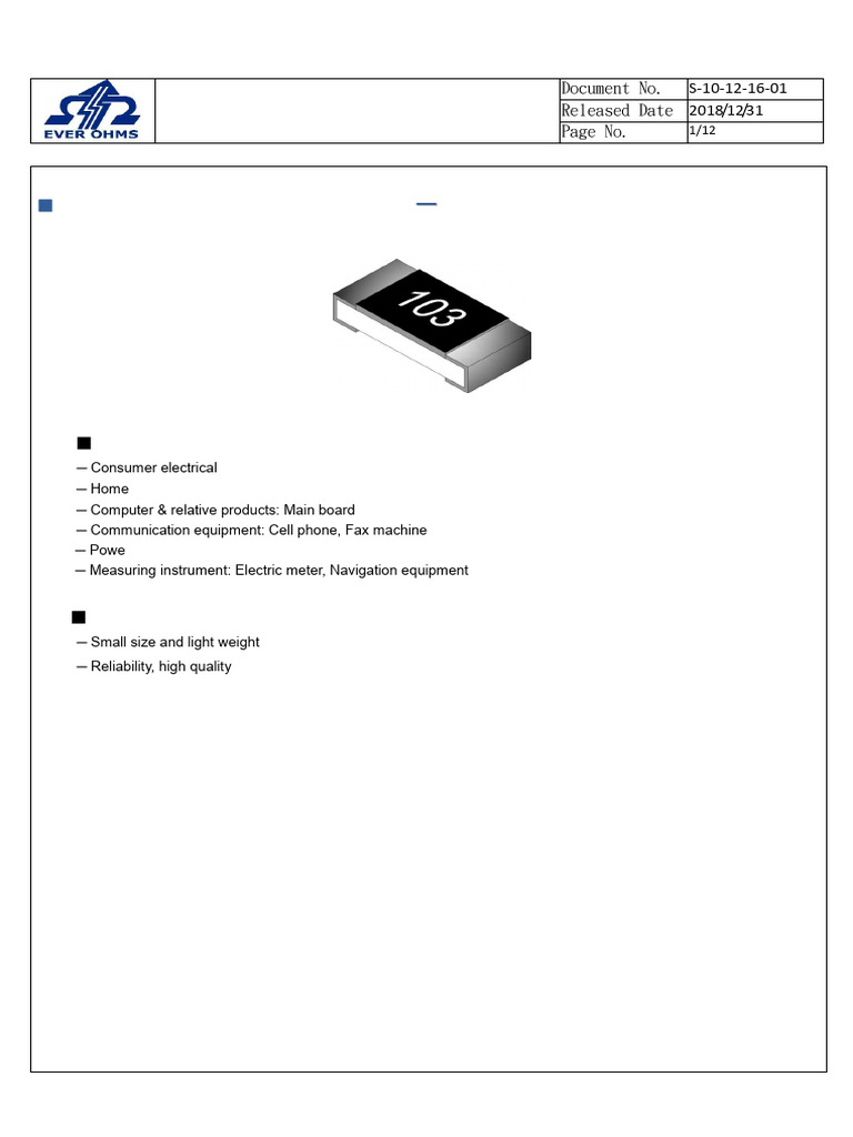 Tech-47_Ohms_2WSMD | PDF | Resistor | Electrical Resistance And Conductance