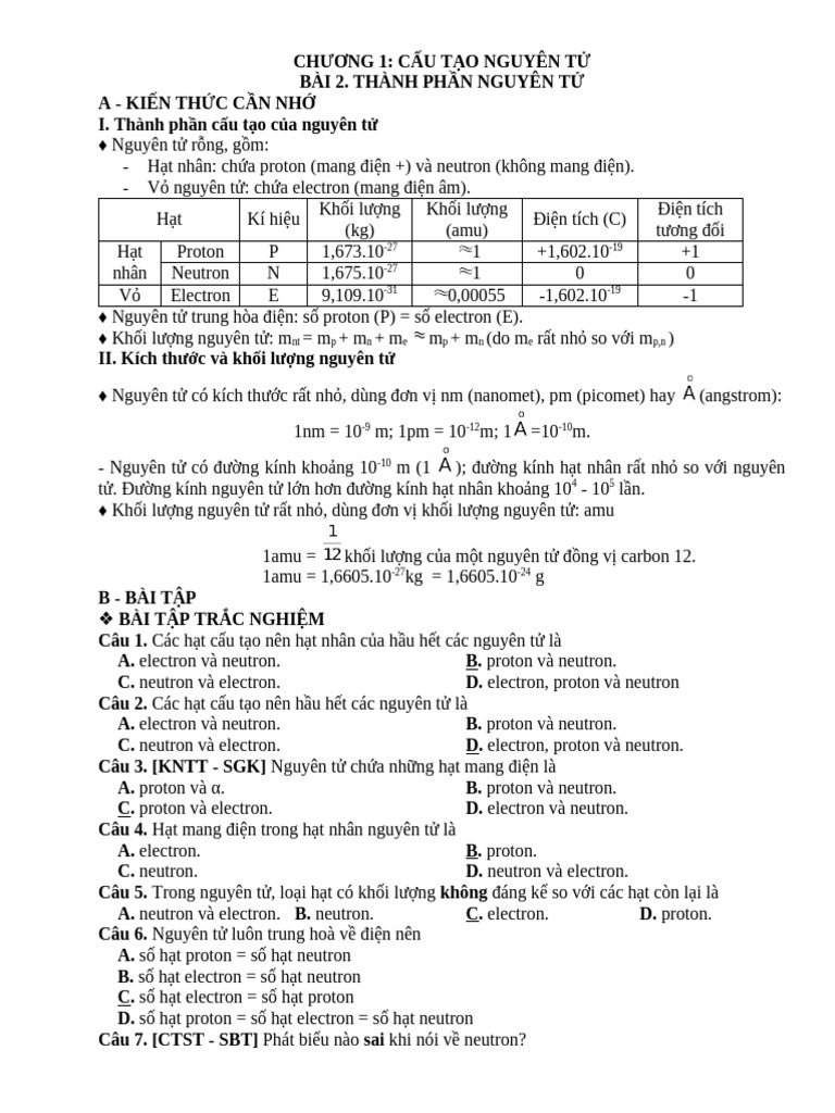 BTTT 10 DAP AN | PDF