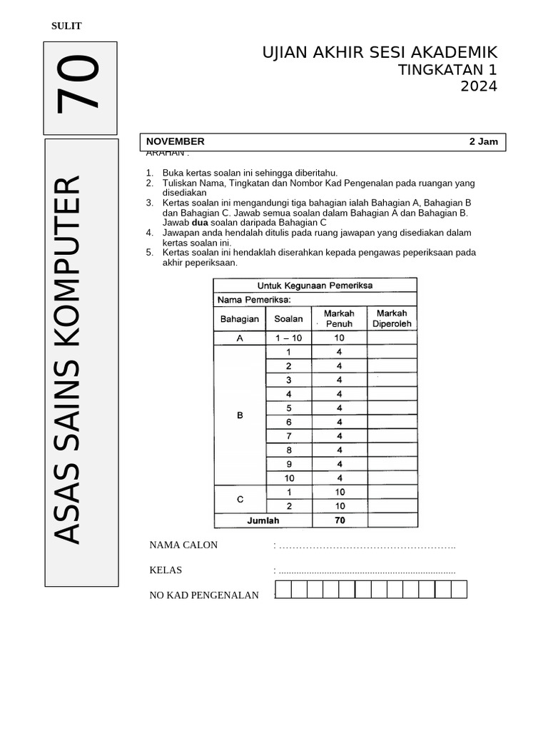 COVER UASA TING 1 ASK (1) | PDF