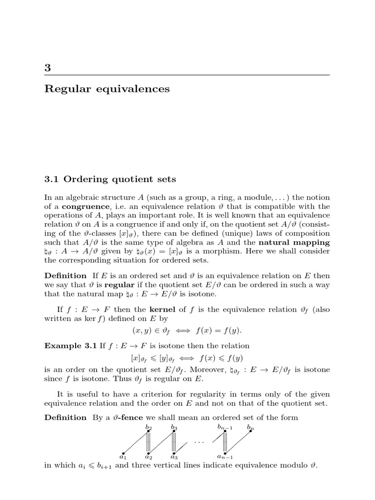 Regular Equivalences | PDF | Algebra | Mathematical Relations
