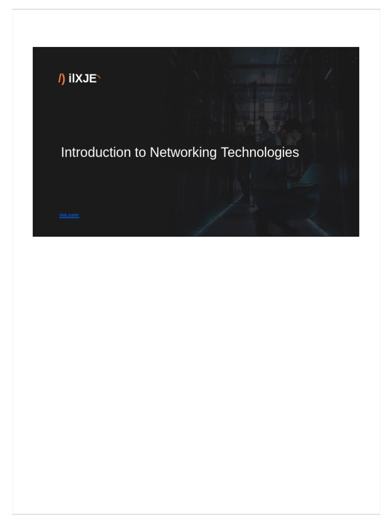 Intro-Network-Technologies | PDF | Computer Network | Network Interface Controller
