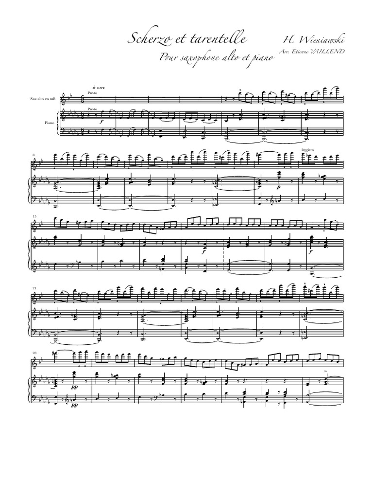(Free Scores - Com) Wieniawski Henryk Scherzo Tarantelle 159274 | PDF