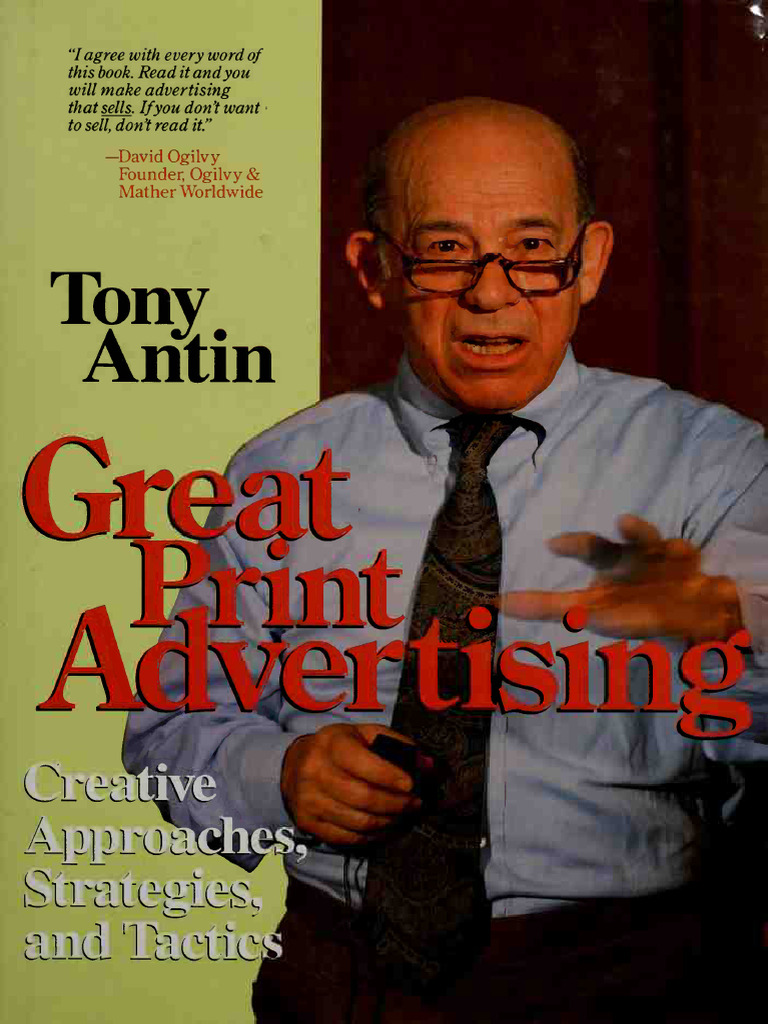 Tony Antin - Great Print Advertising | PDF | Advertising | Books