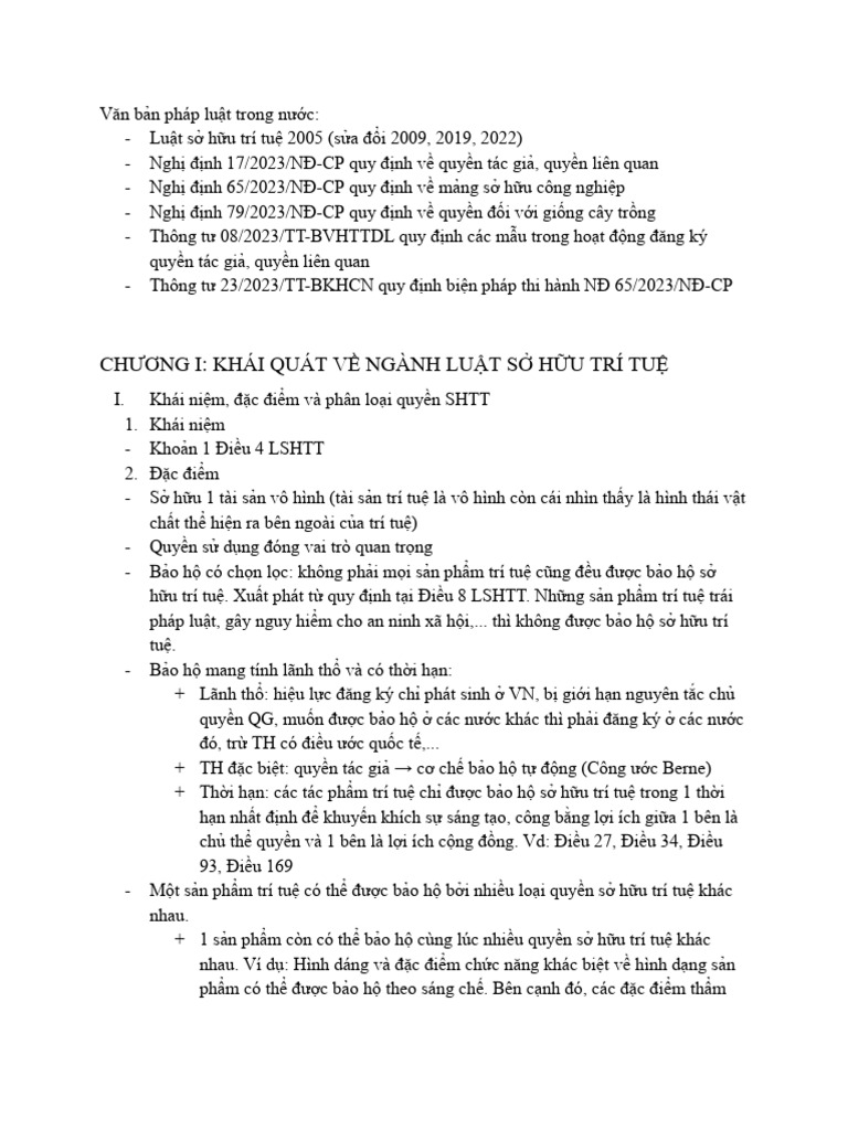 Luật Sở Hữu Trí Tuệ | PDF
