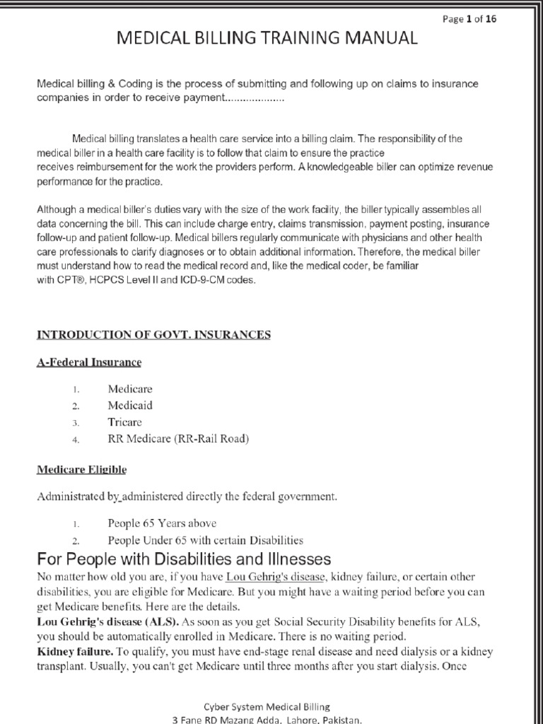 Medical Billing Training | PDF
