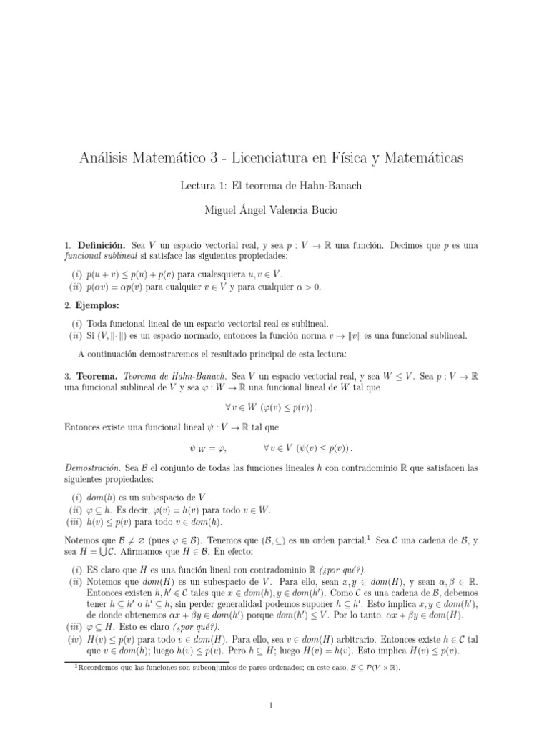 AnM3 LFM Lect01 | PDF | Mapa lineal | Espacio vectorial