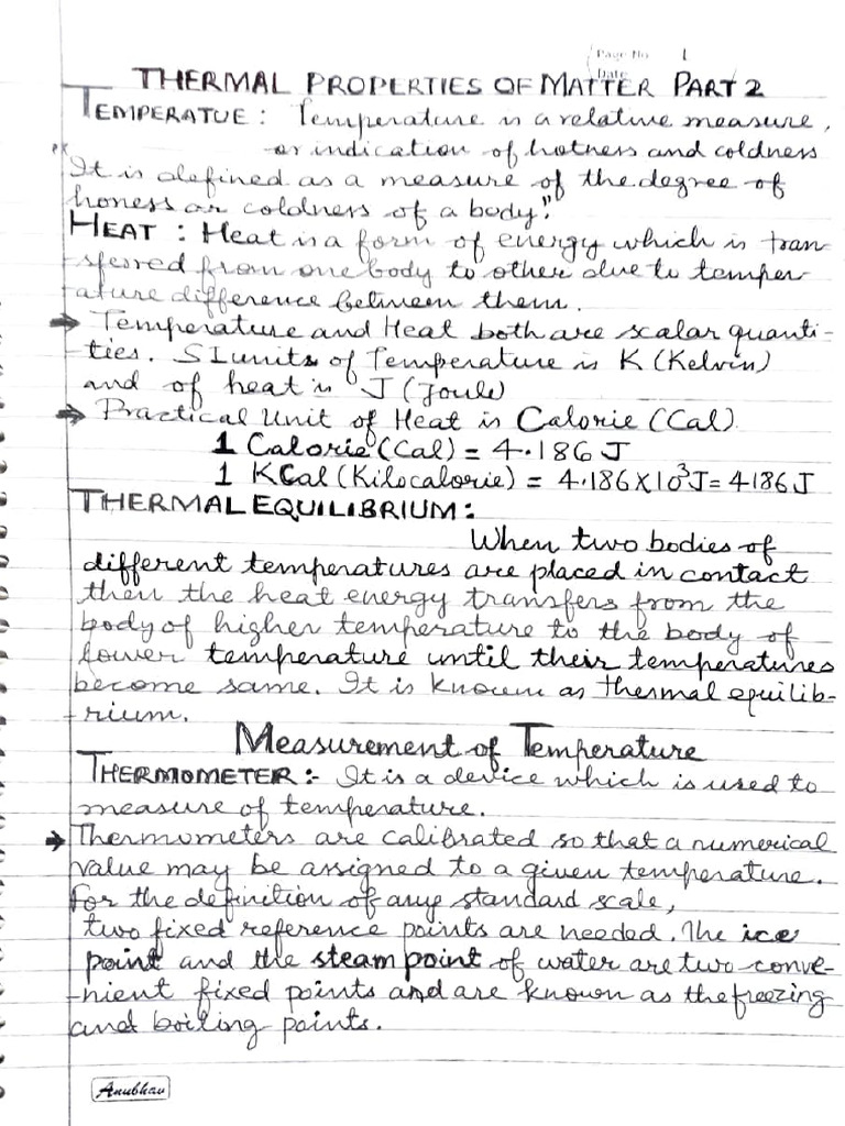 Thermal Properties of Matter Part 2 | PDF | Continuum Mechanics ...