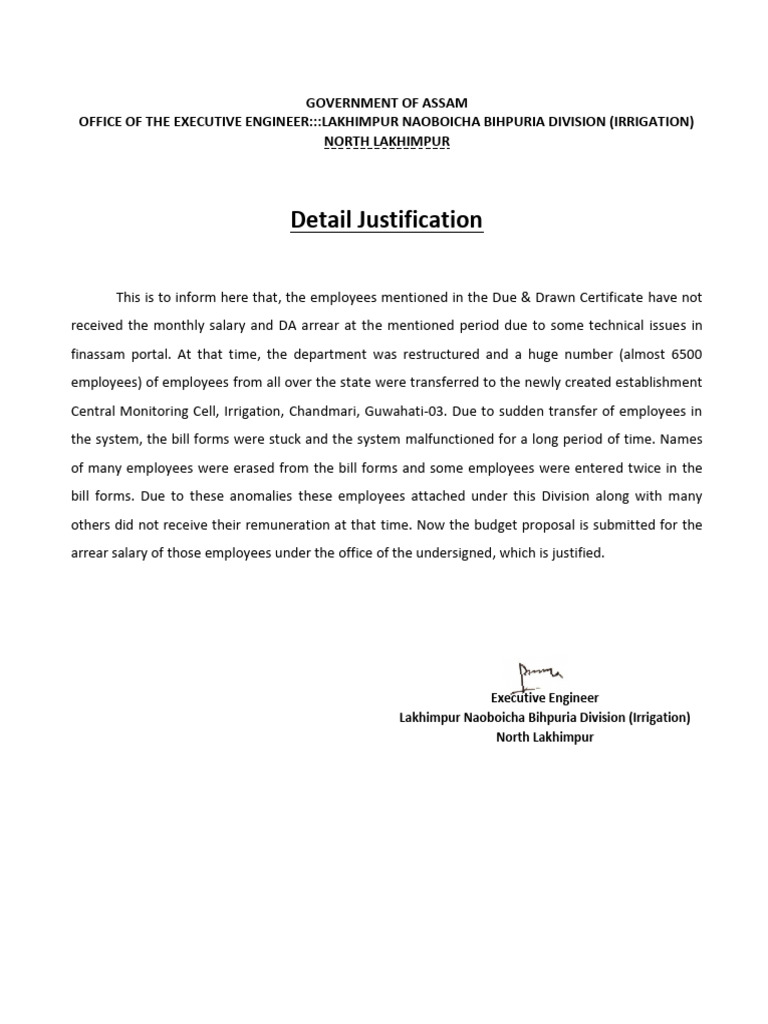 Detail Justification LNB Division | PDF