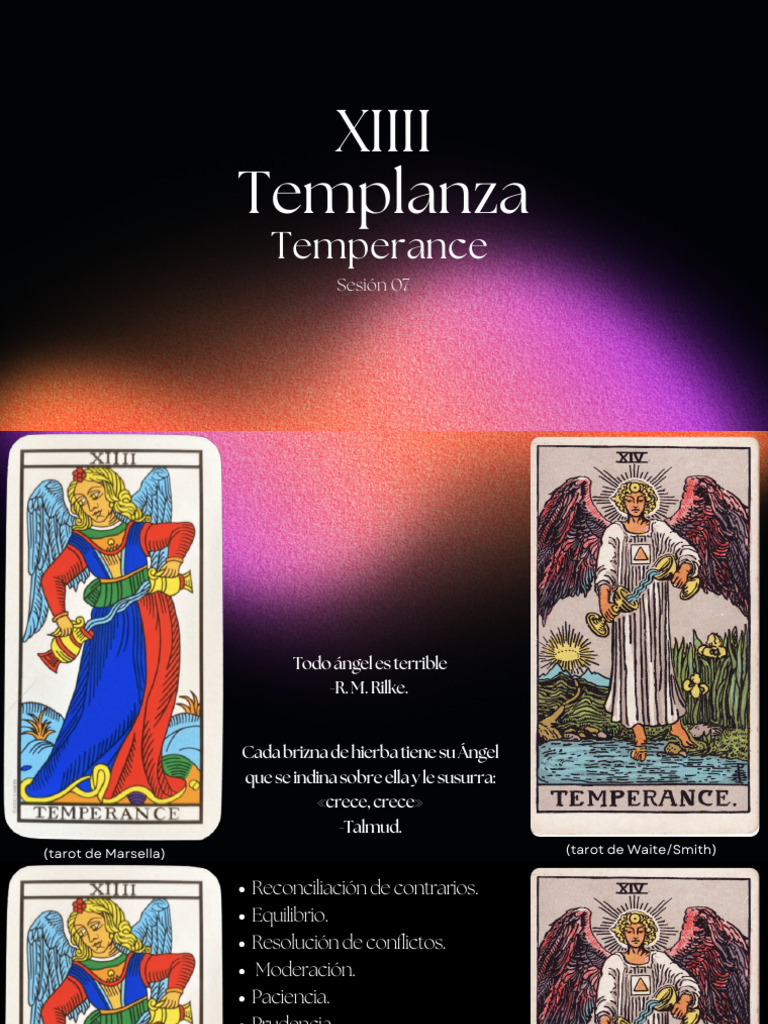 Significado de Templanza en el Tarot | PDF | Tarot