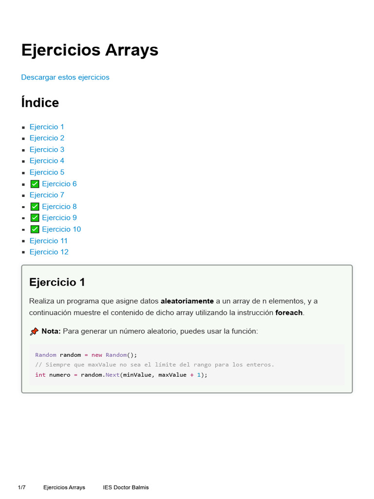2_ejercicios_arrays | PDF | Contraseña | Programación de computadoras