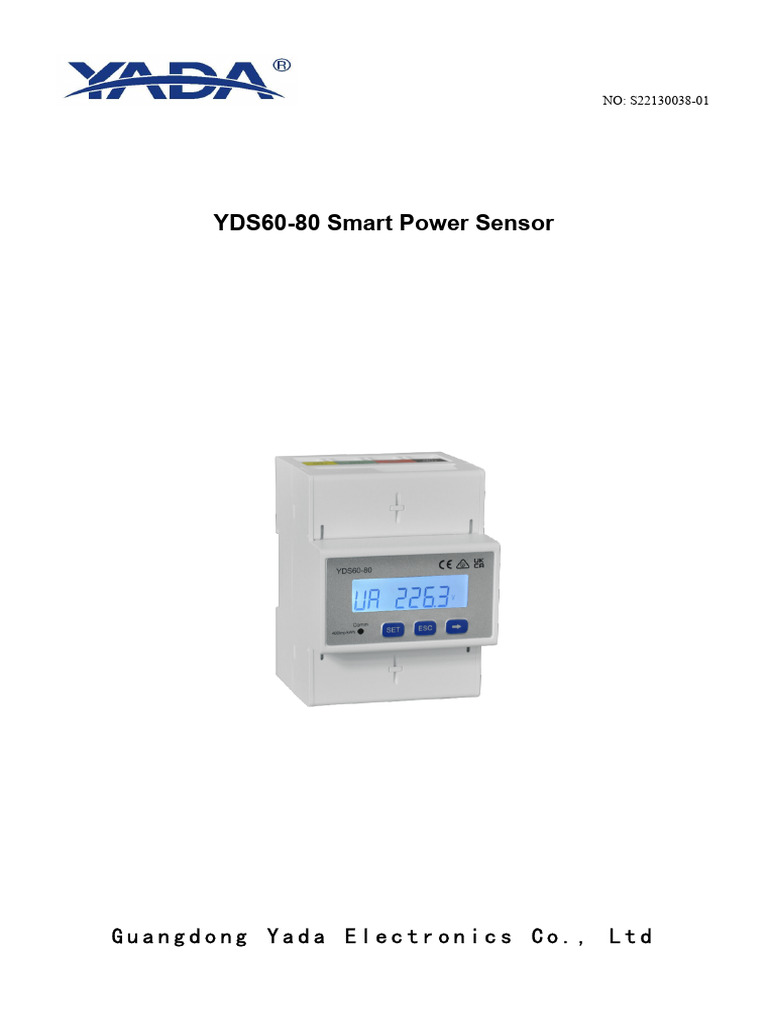 YDS60-80 Smart Power Sensor | PDF | Power Supply | Electrical Wiring