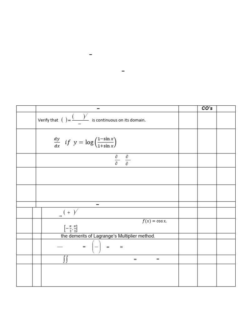 Mid sem 1 | PDF | Functions And Mappings | Mathematical Concepts