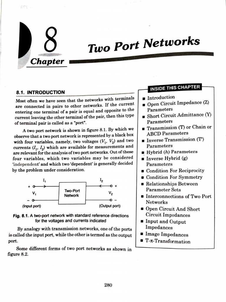 Two Port Network | PDF | Computer Engineering | Electronics