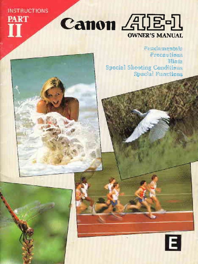 Canon AE 1 - Manual Part 2 | PDF
