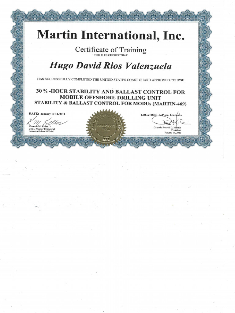 Stability and Ballast Control For MODU S | PDF