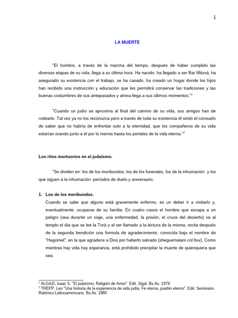 Ritos mortuorios en el judaísmo | PDF | Entierro | Cremación