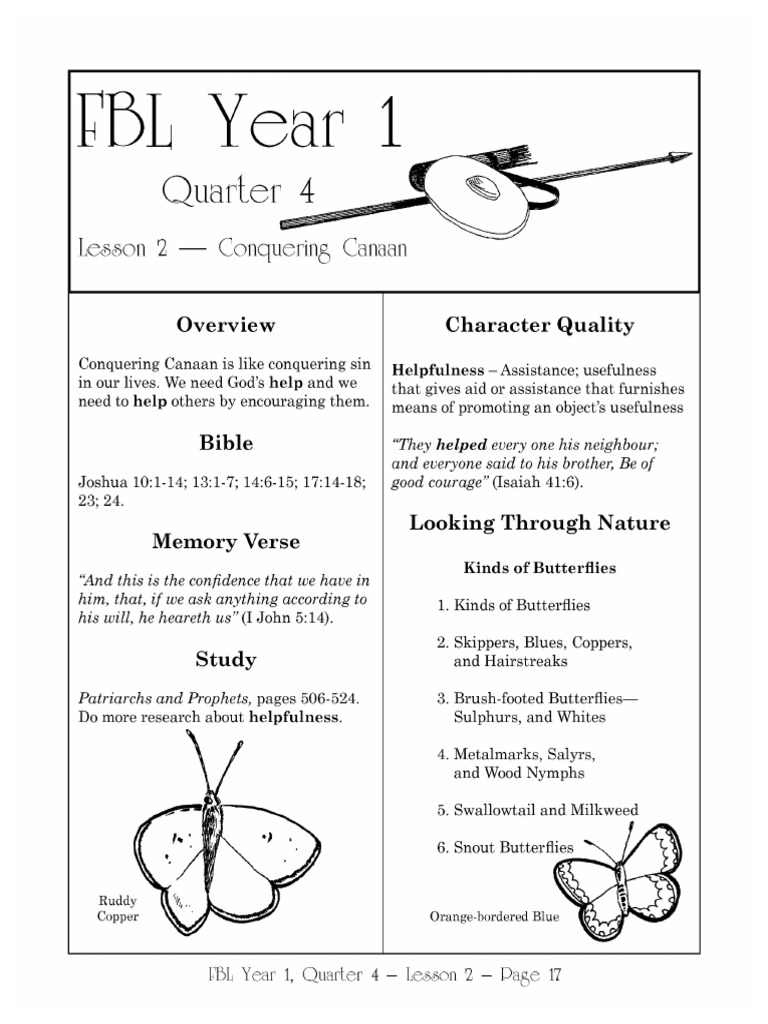 Y1Q4 Family Bible Lesson 2 Conquering Canaan | PDF