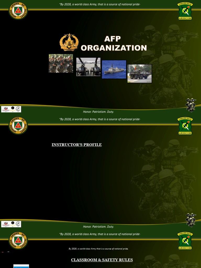 AFP Mandate Mission Function Organization | PDF | Military ...